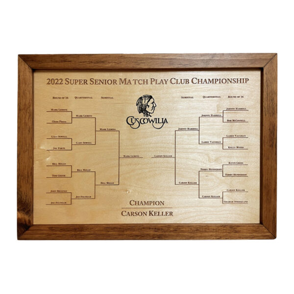 Wooden Match Play Bracket - Heritage CAA