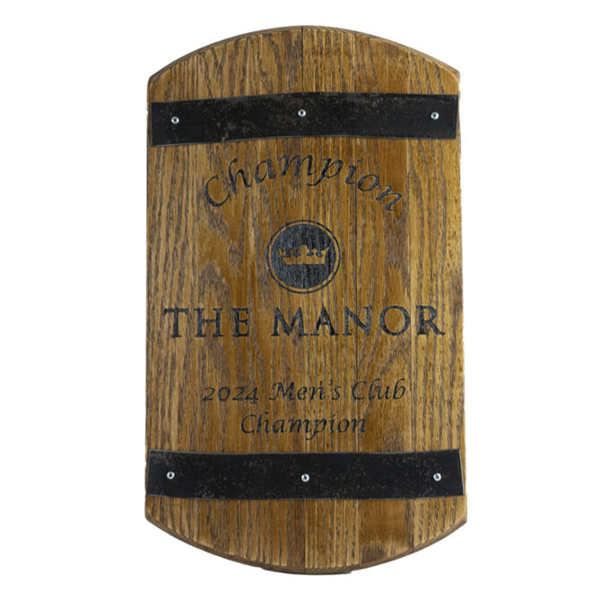 Whiskey Barrel Lid Plaque Award - Heritage CAA