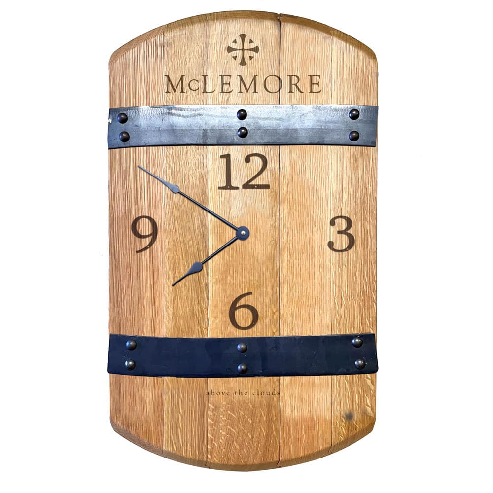 Whiskey Barrel Lid Clock - Heritage CAA