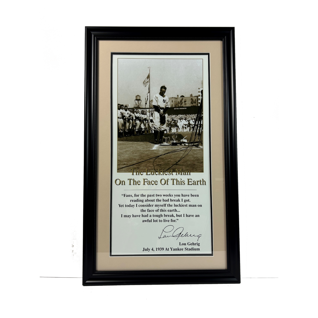 Lou Gehrig- The Luckiest Man - Heritage CAA